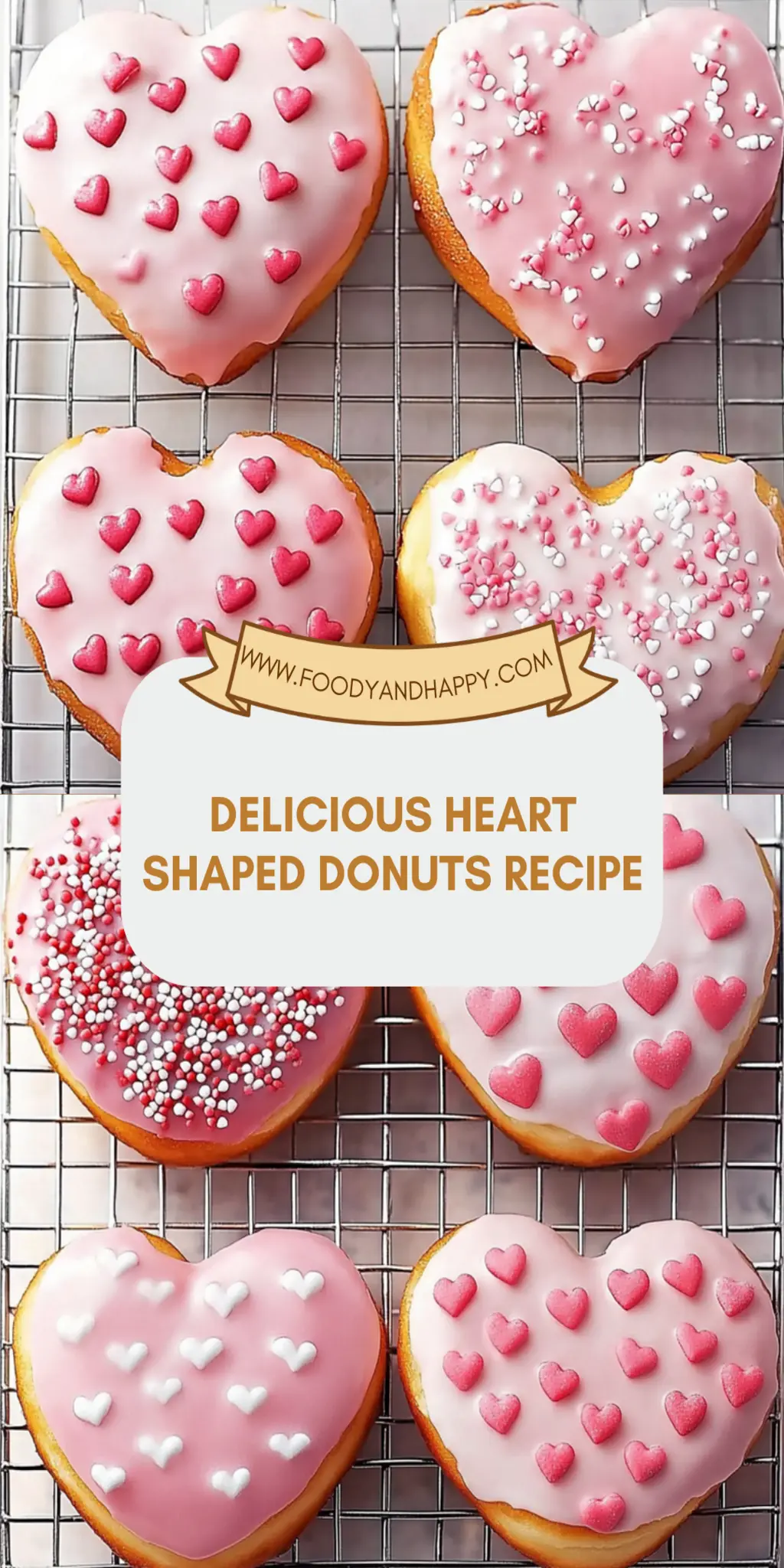 Delicious Heart Shaped Donuts